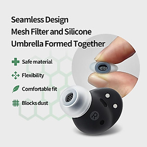 AZLA SednaEarfit MAX for Galaxy Buds 2 Pro Phantom Black (M/ML/L), Earbud Tips for Wireless Headphones, Noise Canceling Earbuds Replacement Tips, Samsung-Certified Eartips for Galaxy Buds 2 Pro