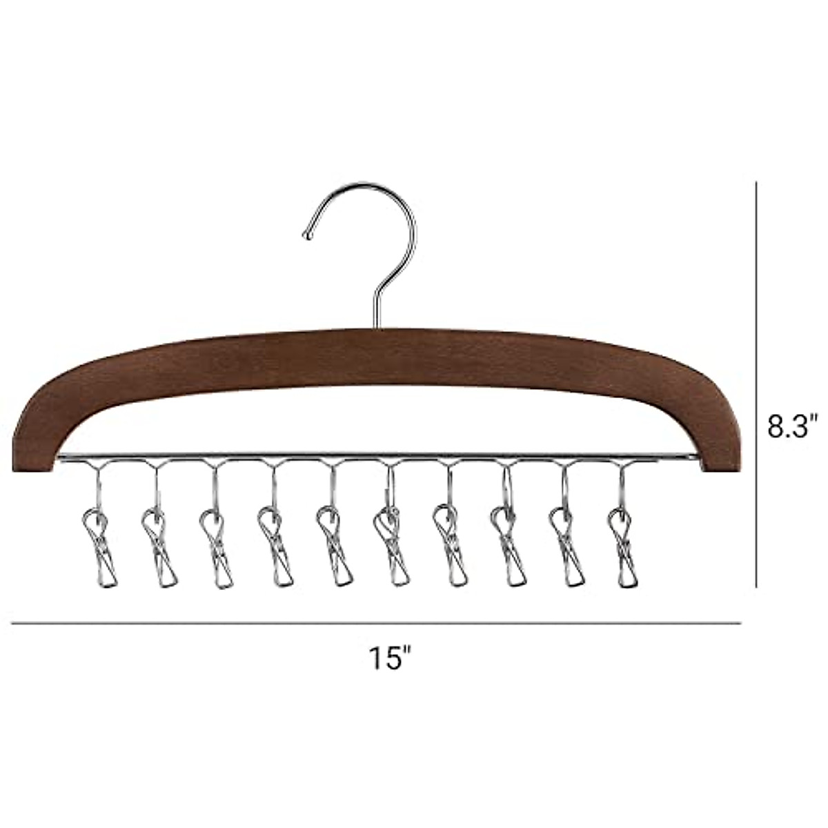 Dahey Macrame Hat Hangers Hat Rack for Wall Cowboy Hat Holder 7 Hats Style and Set of 2 Hat Racks for Baseball Caps Wooden Hat Hangers for Closet with 20 Stainless Steel Clips