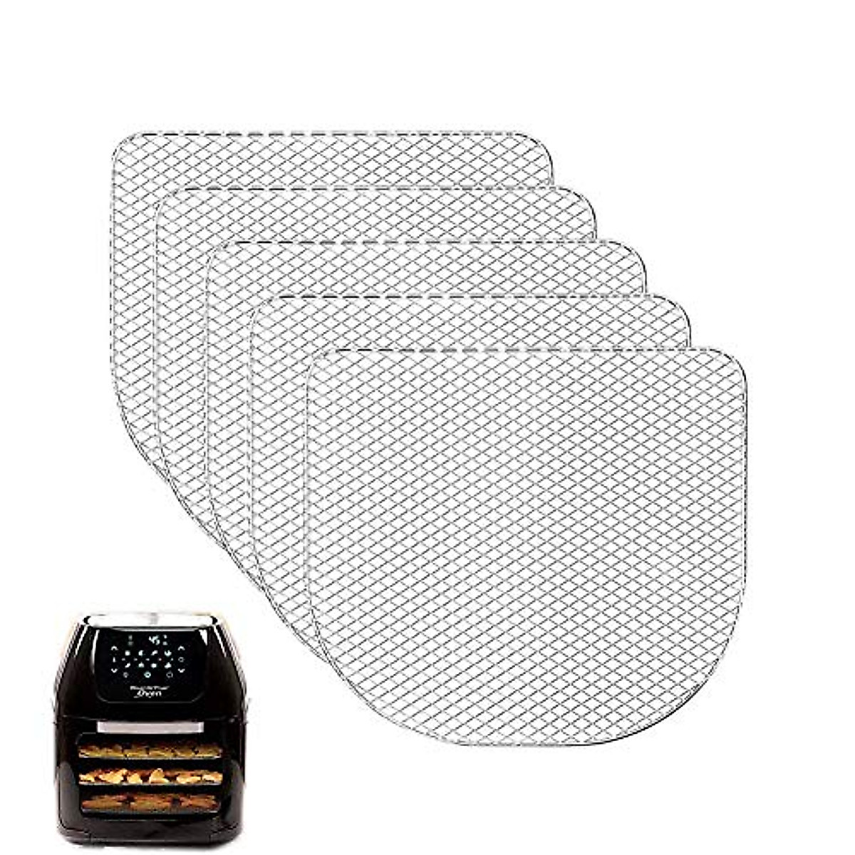 5 Pieces Dehydrator Racks Compatible for 6QT Power Air Fryer Oven,Chefman, Caynel, Air Flow Racks,Dehydrate Fruits and Meats,Air Fryer Oven Accessories