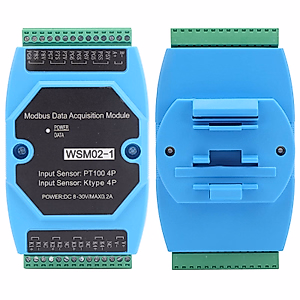 Temperature Data Loggers, Moubus Temperature Data Acquisition Module Compatible with 4-Channel PT100 and 4 Ktype Thermocouple for Industry