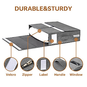 DomiZen Bed Sheet Set Organizer Gray, Foldable Bedding Organizer for Bed Sheets, Duvet Covers and Pillowcases, Closet Storage Container