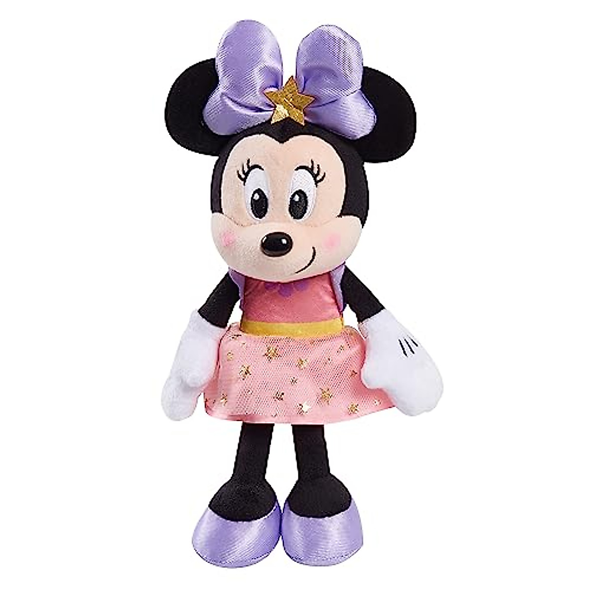 Disney Junior Minnie Mouse 8-Inch Small Stars Minnie Mouse Plushie Stuffed Animal, Pink