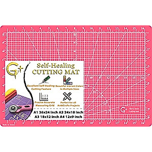 G+ Self-Healing Reversible Cutting Mat - A3 12x18 for Fabric; Double-Sided Cutting Board for Sewing, Crafting, Quilting, Scrapbooking, Rotary Cutting - Perfect for Creators