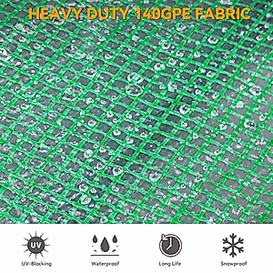 YITAHOME10'x7'x7' Greenhouses Large Walk-in Green House Heavy Duty Tunnel Green Houses Outdoor Portable Plant Gardening Upgraded Galvanized Steel Frame Zipper Doors 5 Crossbars Garden