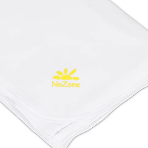 Nozone Baby Blanket, Sun Protective, Soft Rayon from Bamboo, UPF 50+ in White