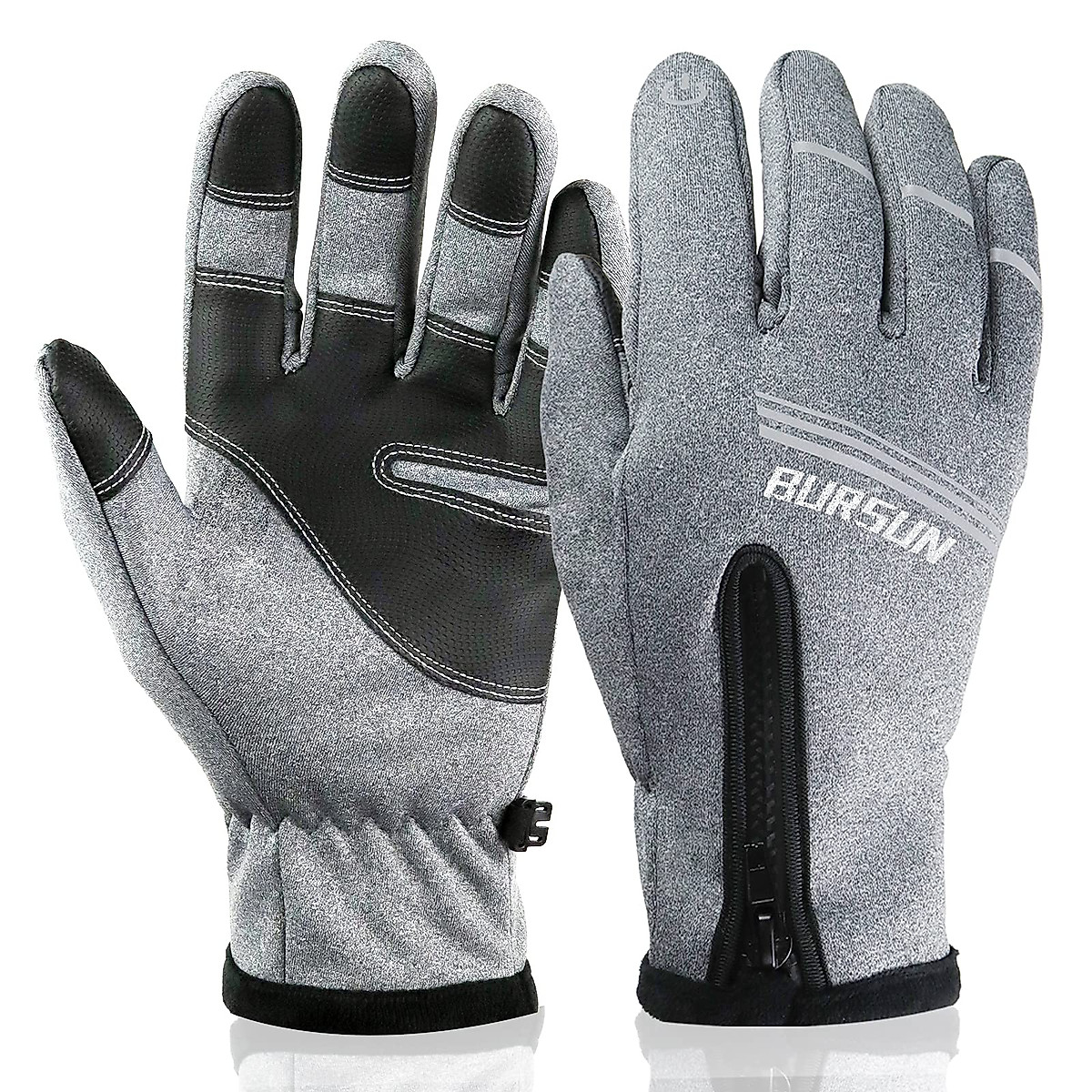 BURSUN Winter Gloves, Windproof Waterproof Warm Touchscreen Gloves Men Women, Outdoor Winter Thermal Gloves for Cycling Riding Running Work