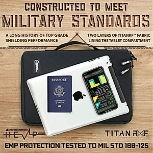 Mission Darkness Mojave Faraday Tablet Bag // Multi-Functional Travel Case with Accessory Pockets and Built-in Faraday Sleeve // Signal-Blocking, Anti-Tracking, Anti-Hacking, Anti-Spying Faraday Cage