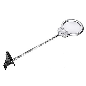 Magnifier Lamp, LED Magnifying Clamp 2.25X and 5X Magnification Read Magnifier Readings Lighting Suitable for Reading Lighting Manual and Appraisal Use