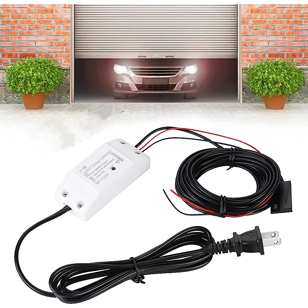 Smart WiFi Garage Door Opener Remote Controller, Smartphone App Control, Compatible with Alexa, Google Assistant and IFTTT, No Hub Required