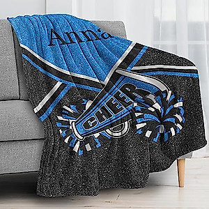 Batorkpl Personalized Cheerleader Gifts Blanket for Girls Custom Cheerleading Gifts with Name Cheer Gifts for Cheerleaders Cheer Gift Cheer Squad Birthday Gift Ideas for Girls