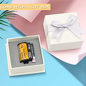 Yananka Personalized Camera Film Roll Keychain with Photo,Custom Personal Roll Keyring,Customized Pictures Gifts for Men Women (10 Photos)