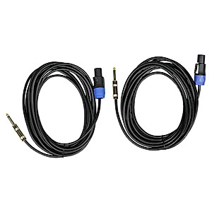 Rockville 2 RSG12.4 12 3-Way 1000w 4-Ohm Passive DJ Speakers+Stands+Cables+Bag