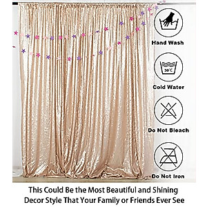 ShinyBeauty PHOTOBOOTH Background Best Choice-7FTx7FT-Champagne-Sequin Photography Backdrop Curtains for Wedding