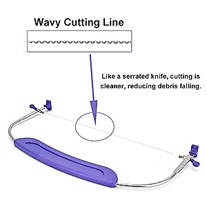 WAFJAMF Adjustable Cake Leveler Cutter, Professional Cake Slicer with Stainless Steel Wires and Handle for Leveling Tops of Layer Cakes Suitable for 10 Inch Cake