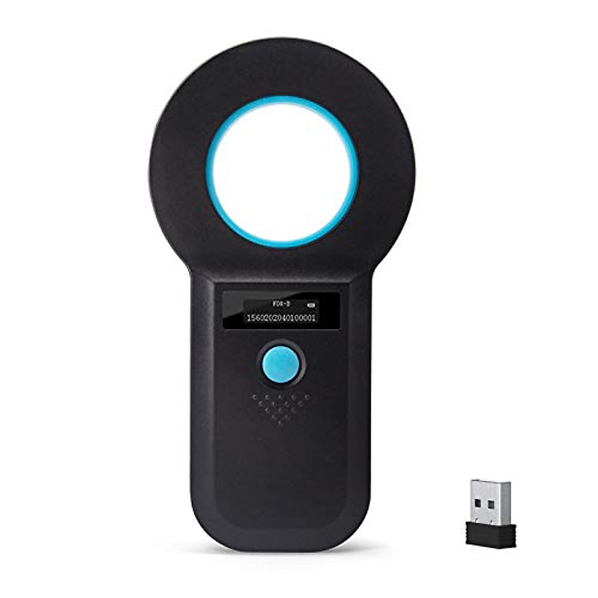 Bluetooth Animal Microchip Tag Reader Scanner RFID EMID Animal Handheld Reader Wireless Bluetooth Pet ID Scanner Rechargeable Animal Chip Scanner Pet Tag Scanner FDX-B(ISO 11784/11785) ID64 RFID