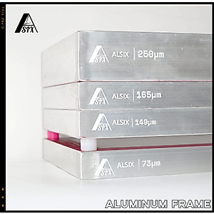 ALSIX 20 X 24" Dry Sift Screen Set of 4, 60 90 110 200 Mesh, 250 165 150 75 Micron Kief Screen, 1050 Lightweight Aluminum Silk Screen Frames, Premium Nylon Mesh Yarn, Kief Screen, Trim Tray