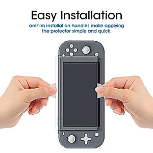 amFilm Tempered Screen Protector for Nintendo Switch Lite 2019, Glass, 3 Pack