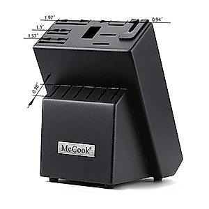 McCook MC59B Steak Knives Set of 6 + McCook Knife MC21Block