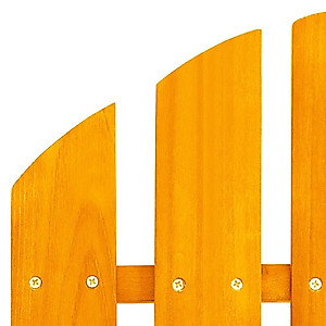 Tidyard 2-Seater Patio Adirondack Chair Solid Wood Fir Orange Outdoor Fire Pit Chair Wooden Garden Armchair for Porch Pool Lawn Deck Backyard Balcony Outdoor