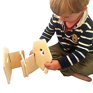 THE FRECKLED FROG - FF410 The Freckled Frog Happy Architect - Natural - Set of 28 - Ages 2+ - Wooden Building Blocks for Preschoolers and Elementary Aged Kids