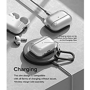 Ringke Layered Case [Scratch Resistance] Compatible with AirPods Pro 2 Case, Shockproof Cover with Carabiner Designed for AirPods Pro 2nd Generation - Matte Clear