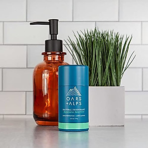 Oars + Alps Aluminum Free Deodorant for Men and Women, Dermatologist Tested and Made with Clean Ingredients, Vegan, Travel Size, Eucalyptus Spearmint, 1 Pack, 2.6 Oz