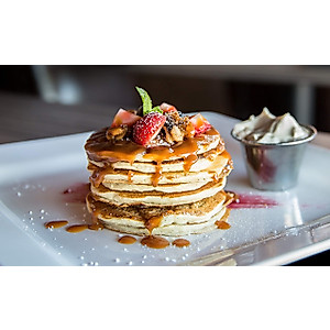 New Star Foodservice 37470 Commercial Grade Stainless Steel 18/8 Pancake Dispenser with Stand, Silver