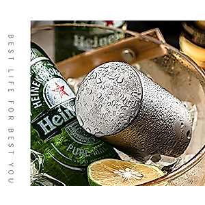 Automatic Beer Bottle Opener, Push Down and Pop Off Bottle Opener, Glass Soda Bottle Opener, No Damage to Bottle Cap with Magnet (Silver)