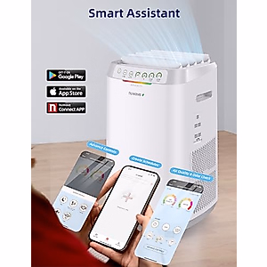 Nuwave OxyPure ZERO Air Purifiers with 20 Yr Washable and Reusable Bio Guard Tech Air Filter, Large Room Up to 2002 Ft², Air Quality Monitor, 0.1 Microns, 100% Capture Allergies, Smoke, Dust, Pollen