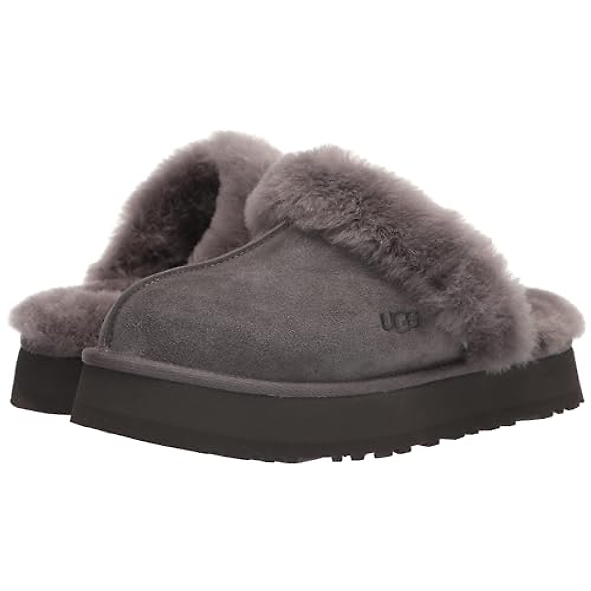 UGG Women's Disquette Slipper, Charcoal, 10
