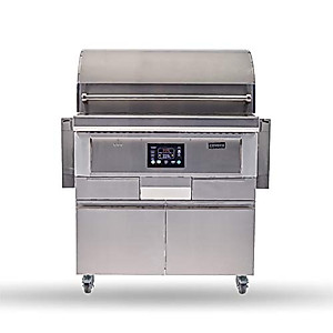 Coyote 36 Inch Freestanding Pellet Grill on Cart, Stainless Steel, Intuitive Digital Touch Control - C1P36-FS