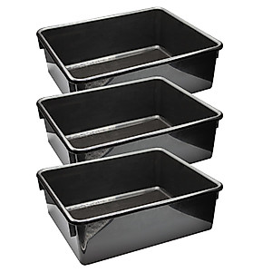 Romanoff Double Stowaway Tray Only, Black, Pack of 3