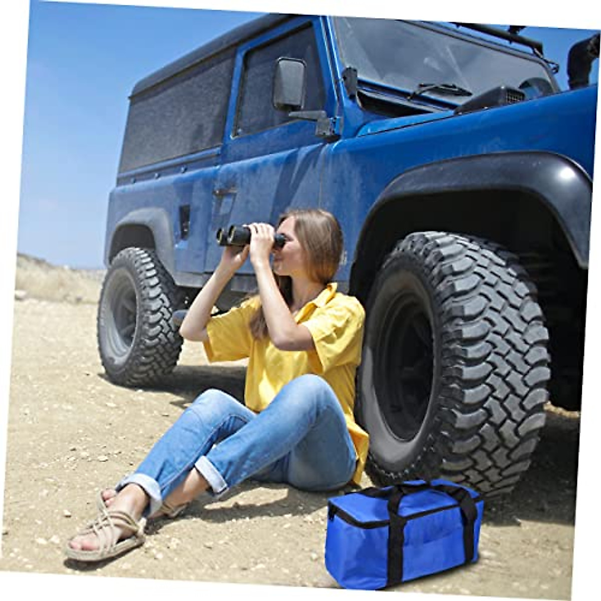 CANIGHT Insulated Bag Food Coffee Container Foldable Picnic Basket Foldable Basket Insulation Thermal Bag Lunch Insulated Basket Insulated Shopping Bags Pizza Bag Cake Containers Blue