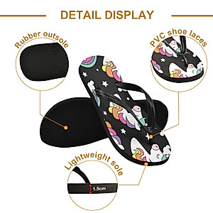 Blueangle Unicorn Print Flip Flop Sandal Men's and Women's Summer Sandal | Beach & Water Shoes