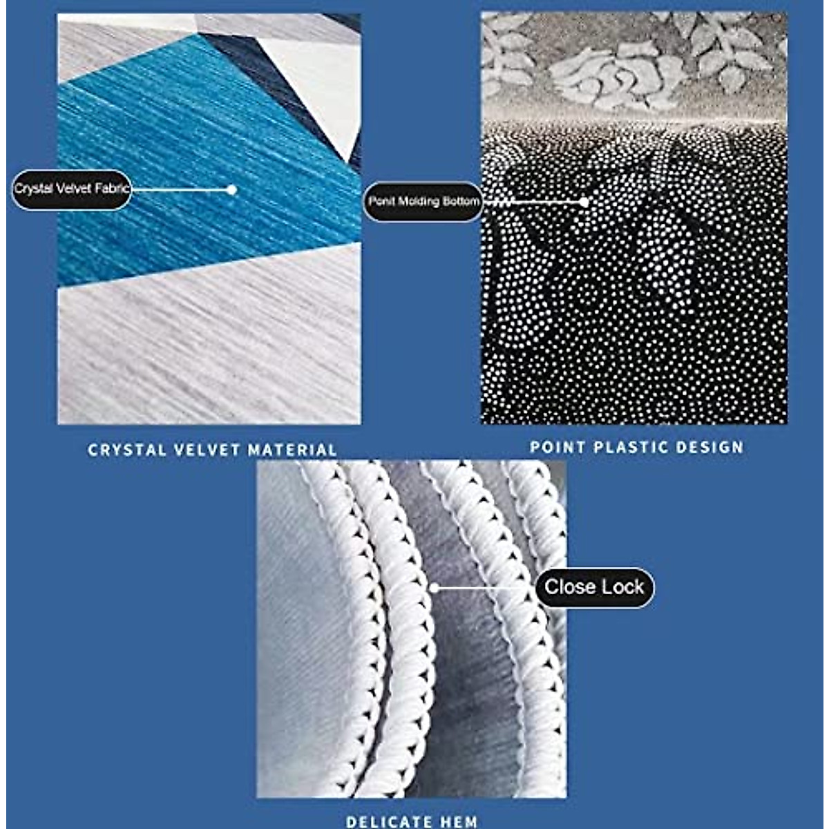 Blue Green 3D Optical Illusion Area Rugs Geometric Swirl Pattern Carpets for Bathroom Office Decor Rugs Indoor Floor Mats 35 * 24 Inches