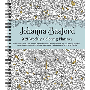Johanna Basford 2021 Weekly Coloring Planner Calendar