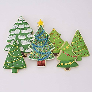 Christmas and Holiday Tree Cookie Cutters 4-Pc Set, Made in USA by Ann Clark