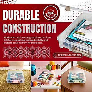 ArtBin 6955AB Super Satchel 1-Compartment Box, Translucent Clear