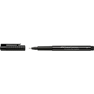 Faber-Castell Art & Graphic Pitt Artist Pen Fineliner India Ink Pen, Black, Single Pitt Pen, For Art, Craft, Drawing, Sketching, Home, School, University, Colouring