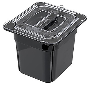 Carlisle FoodService Products 10310U07 StorPlus Sixth Size Polycarbonate Universal Handled Food Pan Lid, Clear
