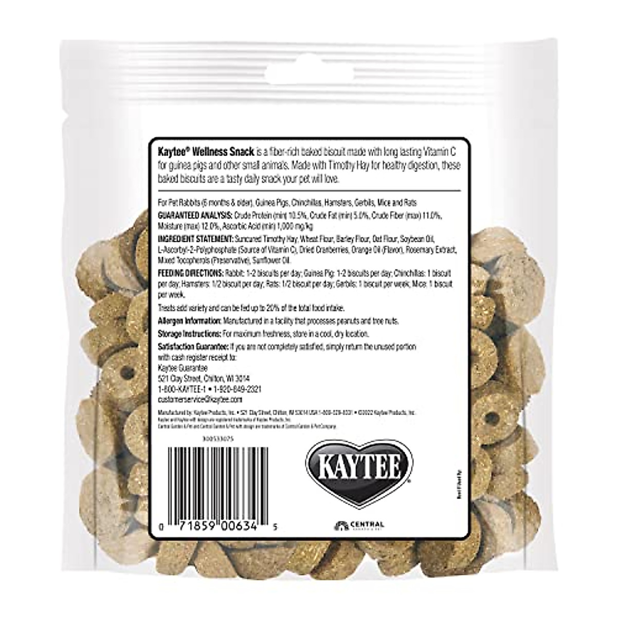 Kaytee Baked Wellness Snacks with Vitamin C Cranberry and Orange