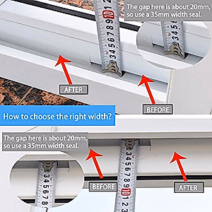 TAROSE Weather Stripping, Silicone Door Seal Strip Door, Window, Transparent 16 Feet Long (Width 25mm)