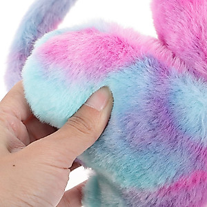 SOIMISS Women Winter Earmuffs Furry Heart Shape Ear Muffs Faux Fur Colourful Ear Covers Warm Ear Warmers for Women Girls Outdoor