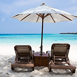 Deck Umbrella Mount Outdoor, 2.16'' Diameter In Wood Ground Flag Pole Holder , Bolt Down Windsock Pole Base Bracket, Adjustable Patio Table Umbrella Stand Outside for Garden Backyard Balcony Poolside Dock