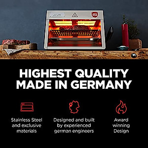 The Otto Grill Original, Infrared Steak Grill from Otto Wilde, 1500°F in 3 Minutes, Integrated Grill Drawer, 100% Stainless Steel