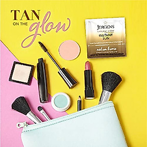 Jergens Natural Glow Instant Sun Sunless Tanning Towelettes, Single-Use Self Tanner Wipes for Flawless, Natural-Looking Color, 6 Count