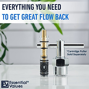 1225 Replacement Cartridge for Moen – Aftermarket Replacement Compatible with One Handle Kitchen and Bathroom Sink Faucets, Slick Polished Finish | Made from the Markets Finest Metal