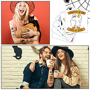 Sinmoe 120 Pcs Glitter Religious Halloween Temporary Tattoos for Kid Christian Temporary Tattoos Stickers Bible Verse Tattoos Temporary Cross Pumpkin Ghost Halloween Party Favors for Kid Men Women