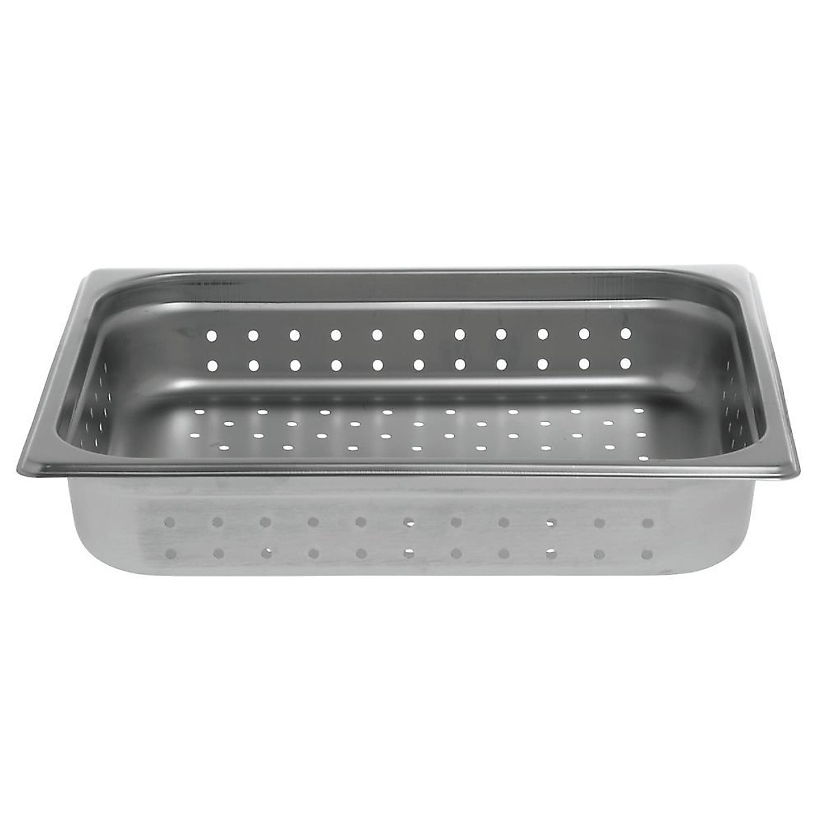 HUBERT 1/2 Size Steam Table Pan Stainless Steel Perforated - 2 1/2"D