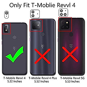 yuanming T-Mobile Revvl 4 Case,Revvl 4 Case,with HD Screen Protector [Shock Absorption] Hybrid Dual Layer TPU & Hard Back Cover Bumper Protective Case Cover for T-Mobile Revvl 4 (Black Armor)